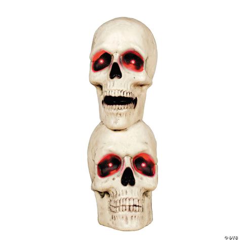 10 X 27 1 2 Creepy Bones Plastic Human Skull Stack Halloween Decorat