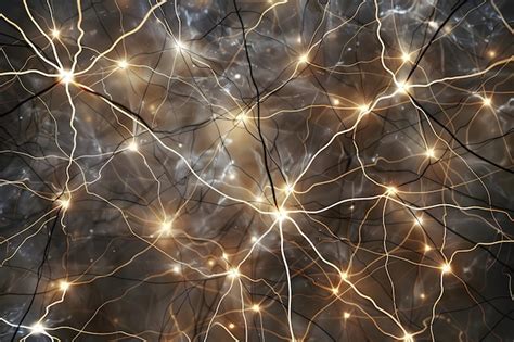 Illuminated Neural Network Structure Art Art Depicting A Lifelike