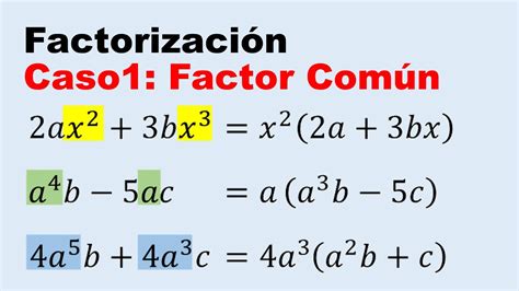 Pasos Para Factorizar Por Factor ComÚn