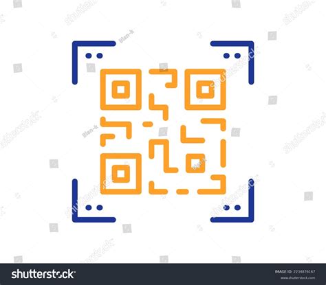 Qr Code Line Icon Scan Barcode Stock Vector Royalty Free Shutterstock