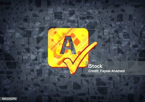 拼寫檢查圖示黑色背景向量圖形及更多串字圖片 串字 剔號 圖示 Istock
