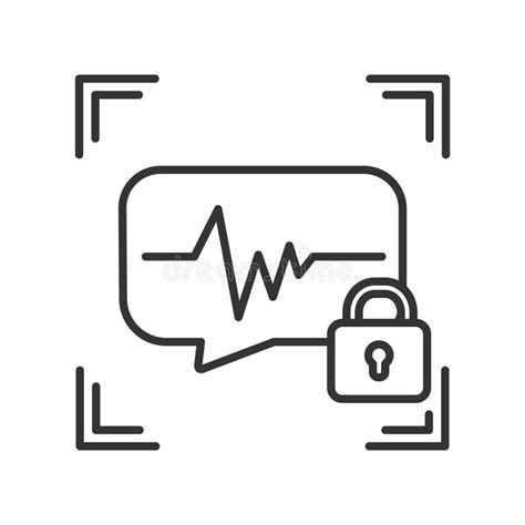 Voice Recognition Color Line Icon Id And Verifying Person Concept Biometric Security Element