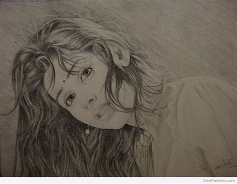 Marvelous Pencil Sketch Of Genelia Dsouza
