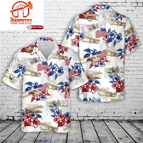 Wright Flyer 4th Of July Hawaiian Shirt Teesmithy