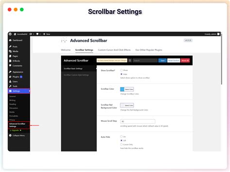 Advanced Scrollbar Custom Scrollbar Styling And Behavior Wordpress