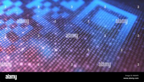 Binary And Quick Response Code Stock Photo Alamy