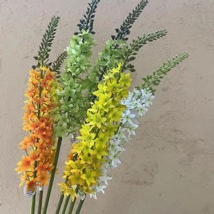 仿生 绿植狐尾花绢布假花胖独尾软装花艺飞燕草装饰 阿里巴巴