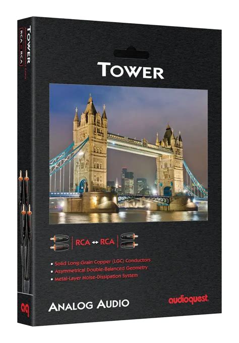 Audioquest Tower Rca Rca 19 Analog Audio Interconnect Cable Black