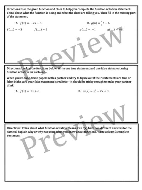 Function Notation Practice Evaluate And Graph Fx Algebra 1 Lesson