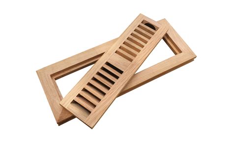 Homewell Oak Floor Register Flush Mount 2x10 Inch With Damper