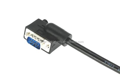 Right Angled 90 Degree D Sub 15 Pin Vga Cable 1080p Gold Plated