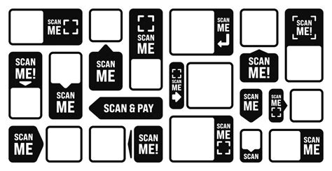 Scan Me Blank Sticker Online Payment Special Vector Image