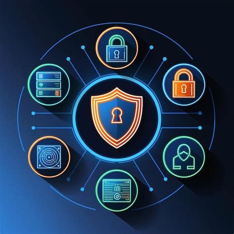 Cybersecurity Elements Icons Premium Ai Generated Image