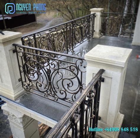WROUGHT IRON RAILING DESIGN FOR BALCONY EASY INSTALLATION FROM VIETNAM