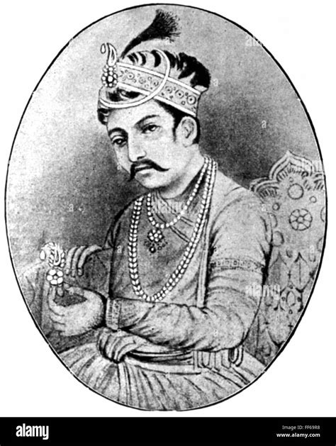 Akbar The Great 1542 1605 Nemperor Of Hindustan 1556 1605 Line