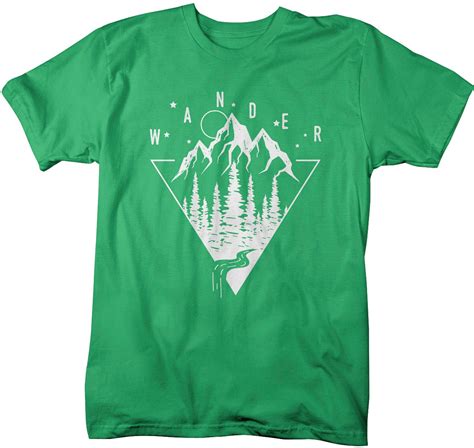 Mens Wander T Shirt Hipster Nature Shirt Mountains Trees Etsy