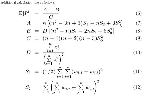 Global Morans I Additional Math—arcmap Documentation