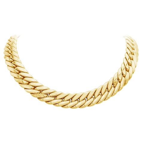 Vintage 14 Kt Yellow Gold 39 3 Gm Cuban Link 7 MM Wide Italian Chain