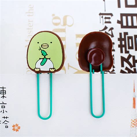 创意包塑回形针卡通曲别针学生办公用品文教书本隔页pvc软胶书签 虎窝淘