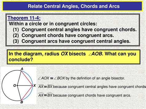 PPT Objectives Use Congruent Chords Arcs And Central Angles PowerPoint Presentation ID
