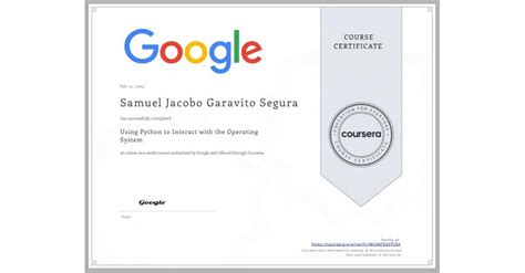 Samuel Jacobo Garavito Segura On Linkedin Completion Certificate For