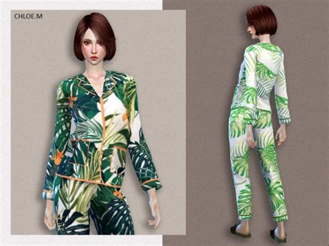 The Sims Resource Pajama For Her By Chloemmm • Sims 4 Downloads