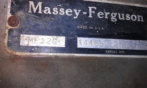 Serial Number Resources For Mf 12 Garden Tractor Forums