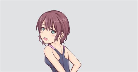 スクール水着 水着をたしく上げてお尻を見せてくる女の子 円山 梓彩＠イラスト依頼大歓迎のイラスト Pixiv