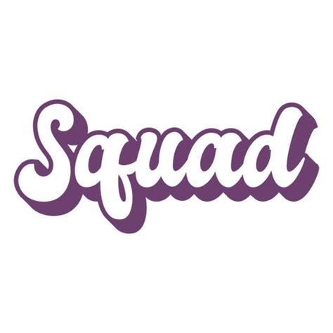 Squad Word Purple Lettering Png And Svg Design For T Shirts