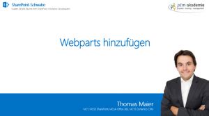 Basics Webpart einer Seite hinzufügen SharePoint Schwabe Thomas Maier