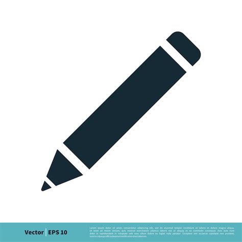 Crayon Icône Vector Logo Modèle Illustration Design Vecteur Eps 10