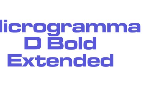 Microgramma D Bold Extended Font Free Download Now