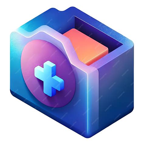 A Vibrant And Modern 3d Illustration Depicting A Folder Icon With A Prominent Plus Symbol