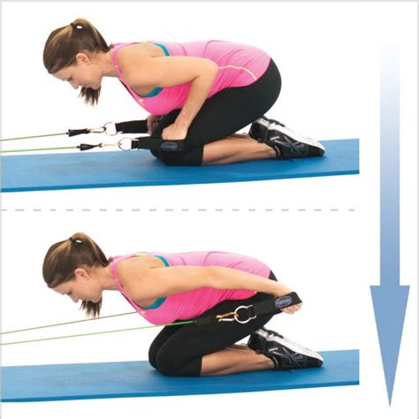 Stretch Cord Kneeling Tricep Kickbacks By Brian Fallon Exercise How
