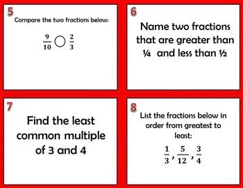 Comparing Fractions Task Cards Math Center By Natalie Porter