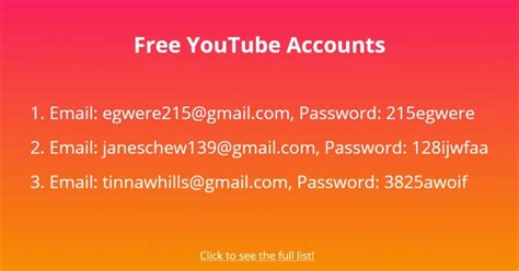 50 Free Youtube Premium Accounts Followchain