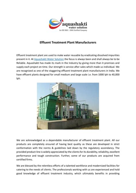 Ppt Effluent Treatment Plant Powerpoint Presentation Free Download