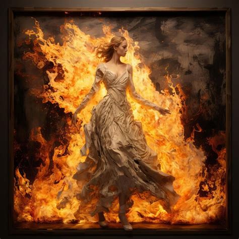 Romanticism Female In Fire Installation Art Inspired By Miley Cyrus