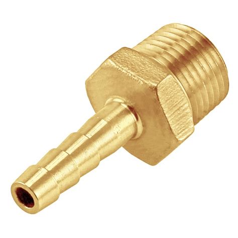 Brass Barb 1 4 X 3 8 Male Npt