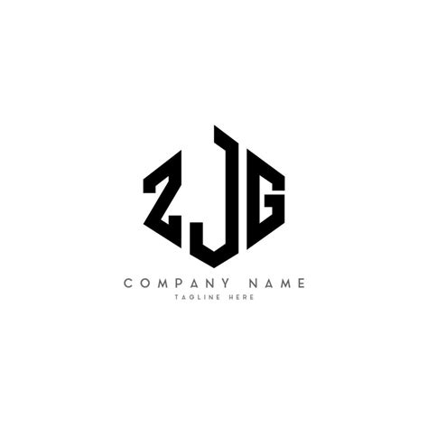 ZJG letter logo design with polygon shape. ZJG polygon and cube shape ...