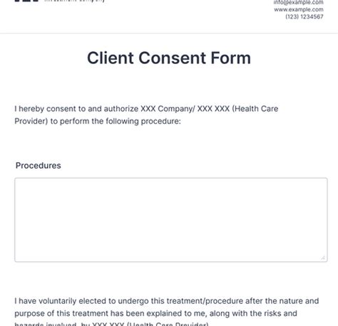 Consent Agreement Template