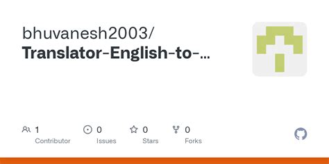 Github Bhuvanesh Translator English To Telugu