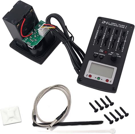 Vaguelly 4 baterías de preamplificador de guitarra acústica