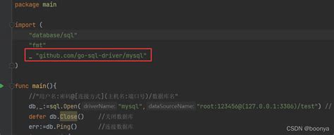 Go语言连接数据库驱动安装和示例go语言 Dialectdriver Csdn博客