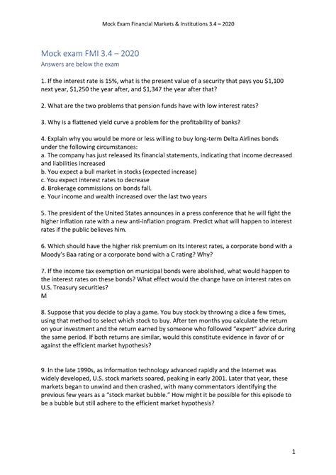 Mock Exam 2020 Fmi Warning Tt Undefined Function 32 Warning Tt