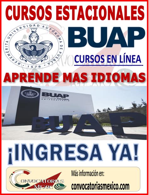 ≫ ¡atencion Jovenes Toma Los Cursos Estacionales Buap 2023 2024 Y