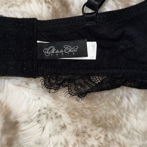 Oh La La Cheri Black Lace Bra Triangle Detail Top Depop