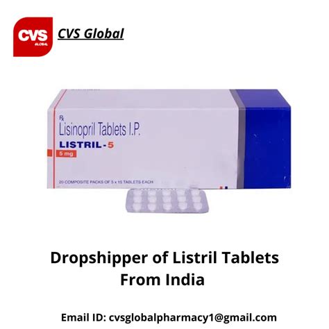 Listril Tablet Lisinopril At Rs 19865stripe Lisinopril Tablet In
