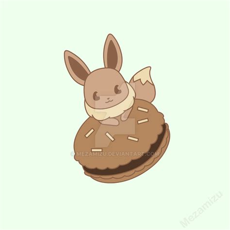 Chocolate Eevee Macaron By Mezamizu On Deviantart
