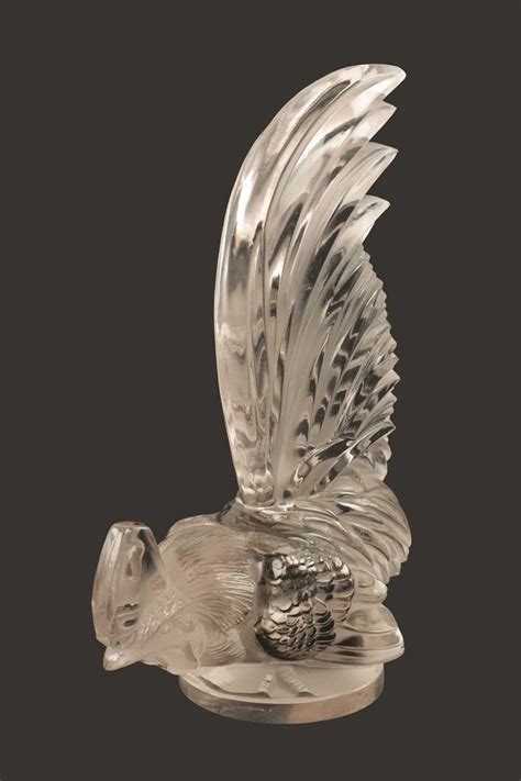 Lot 7 A Rene Lalique Coq Nain Clear Glass And